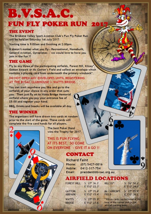 Fun Fly Poker Run - 2017 - Brisbane Valley Sport Aviation Club